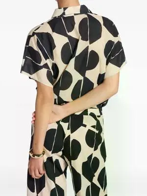 ELENA MIRÒ Printed Cotton Muslin Shirt