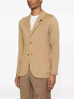LARDINI Flower-detail Blazer - Neutrals