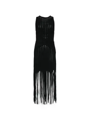 Balmain Fringed-hem Mini Dress