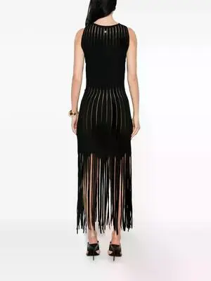Balmain Fringed-hem Mini Dress