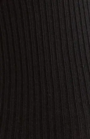 Nordstrom Lettuce Edge Quarter Crew Socks - Black