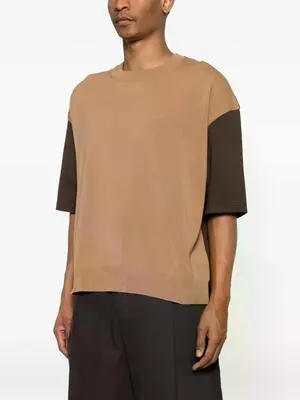 Comme Des Garçons Colour-block T-shirt - Brown