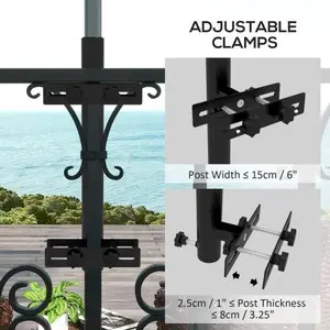 OUTSUNNY Patio Umbrella Holder