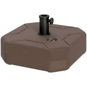 OUTSUNNY Patio Umbrella Base Holder - Brown