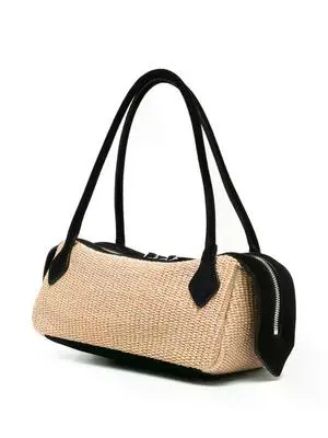 MINOBOSSI Small Anna Woven Shoulder Bag - Neutrals