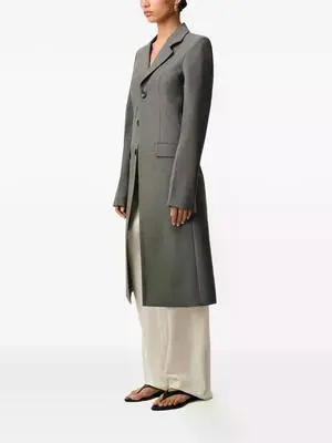 Ami Fitted Single-breasted Coat - Grey