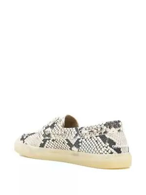 SUMMERY COPENHAGEN Snake Leather Loafers