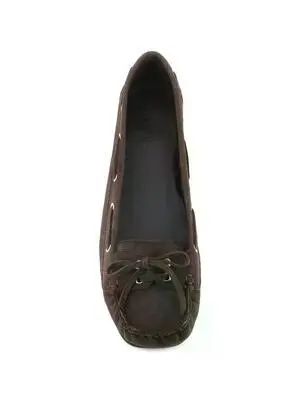 DEL CARLO Bow-detail Loafers - Brown