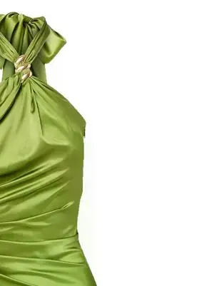 Veronica Beard Izaren Halterneck Maxi Dress - Green