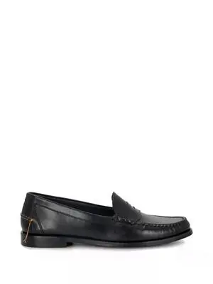 FORTELA Valerie Leather Loafers - Black