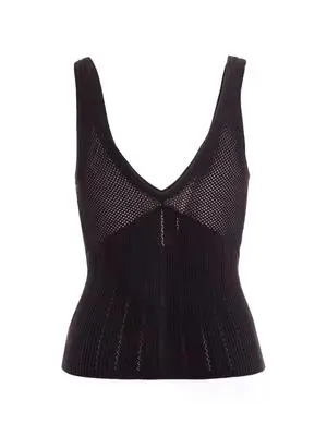 SESSUN V-neck Knit Top - Black