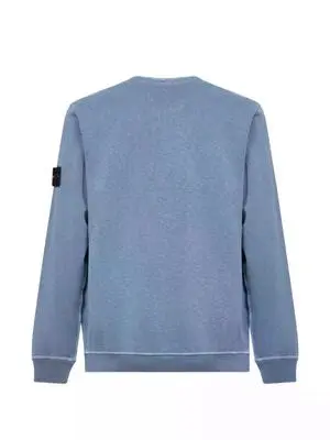 Stone Island Ribbed Sweatshirt With Badge - Blue
