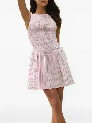 Faithfull The Brand Martina Boat-neck Mini Dress - Pink