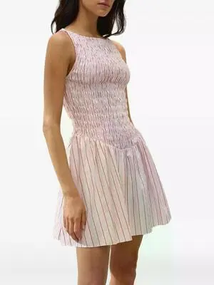 Faithfull The Brand Martina Boat-neck Mini Dress - Pink
