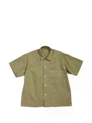 FORTELA Button-fastening Chest-pocket Shirt - Green