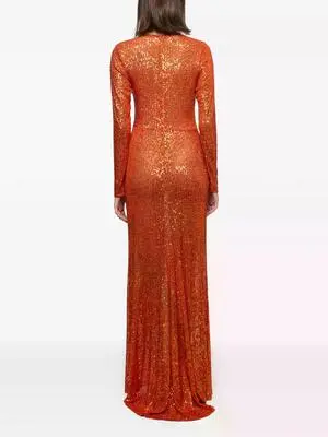ATU BODY COUTURE Sequin-embellished Maxi Dress - Orange