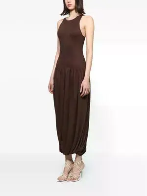 ATU BODY COUTURE Midi Gathered Dress - Brown