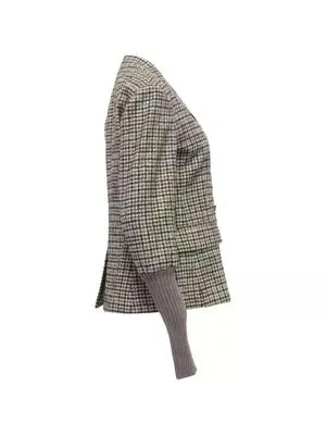 Chloé Plaid Single-breasted Blazer