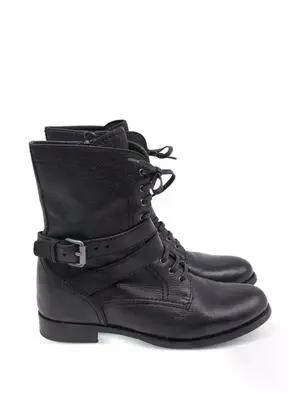 Prada Buckle-detail Combat Boots
