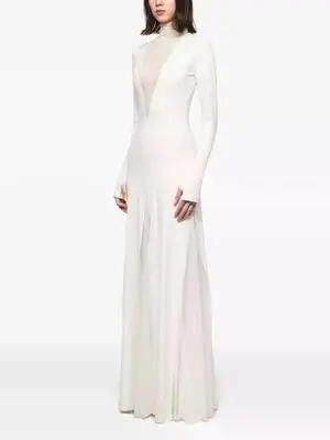 ATU BODY COUTURE Sheer V-neck Maxi Dress