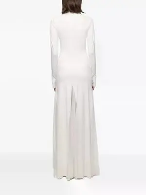 ATU BODY COUTURE Sheer V-neck Maxi Dress