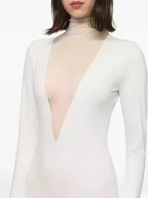 ATU BODY COUTURE Sheer V-neck Maxi Dress