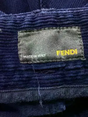 Fendi Corduroy Regular-fit Trousers - Blue