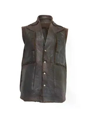 Rick Owens Fogpocket Shearling Leather Vest