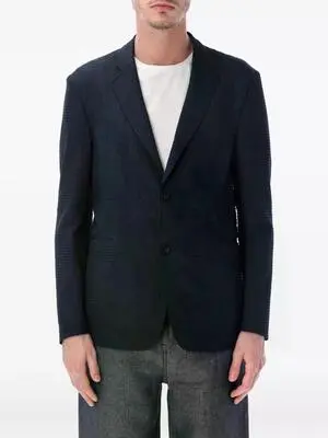 Emporio Armani Seersucker Blazer - Blue