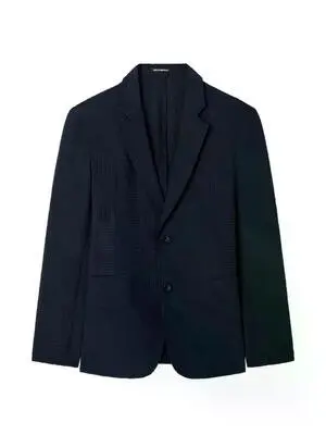 Emporio Armani Seersucker Blazer - Blue