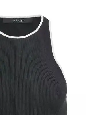 TOCCIN Avery Trimmed Tank Top - Black