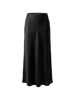 TOCCIN Heidi Bias Slip Long Skirt - Black