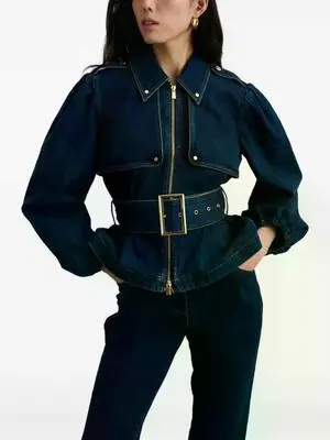 TOCCIN Brighton Belted Jacket - Blue