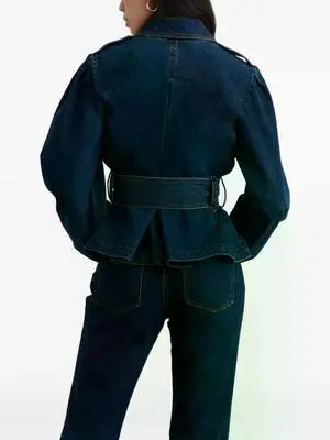 TOCCIN Brighton Belted Jacket - Blue