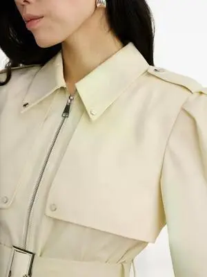 TOCCIN Belted Zip-front Jacket - Neutrals