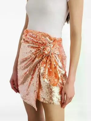 TOCCIN Sequin Mini Skirt With Ring Detail