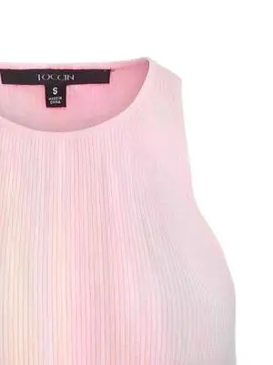 TOCCIN Ribbed Racer Tank Top - Pink