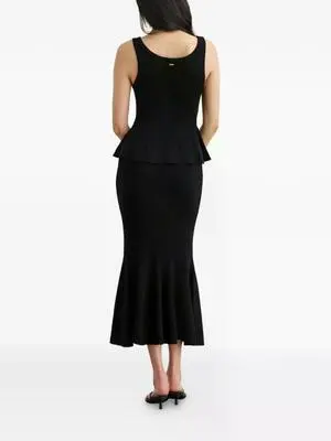 TOCCIN Eden Button-front Tank Top - Black