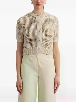 TOCCIN Janice Short-sleeve Button Cardigan