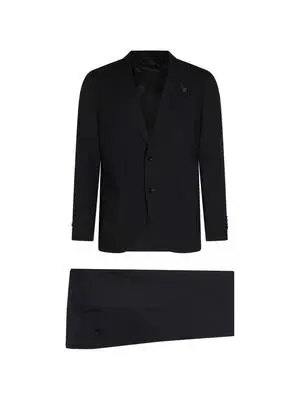 LARDINI Notched-lapel Suit - Black