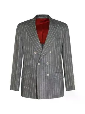 Brunello Cucinelli Double-breasted Blazer - Grey