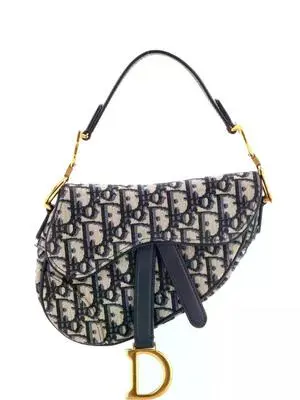 Dior Saddle Oblique Canvas Mini Shoulder Bag - Blue