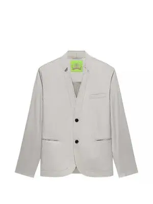 Shanghai Tang Button-up Jacket With Notched Lapels - Grey