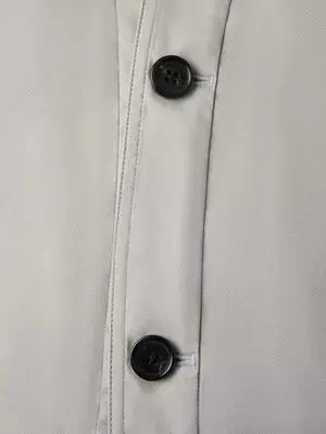 Shanghai Tang Button-up Jacket With Notched Lapels - Grey