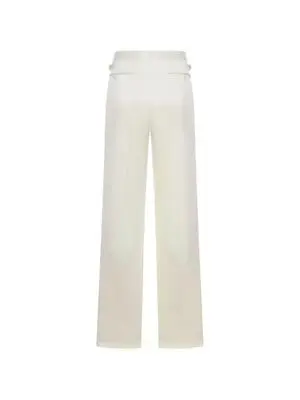 TOM FORD Double-pleat Silk Palazzo Trousers - Neutrals