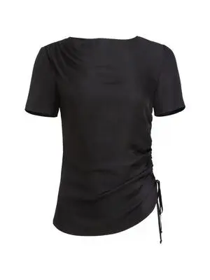 TOCCIN Uma Drawstring-detail Silk Top
