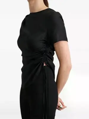 TOCCIN Uma Drawstring-detail Silk Top