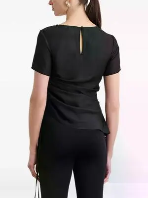 TOCCIN Uma Drawstring-detail Silk Top