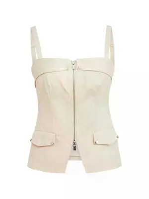 TOCCIN Jayden Front-zip Cotton Top