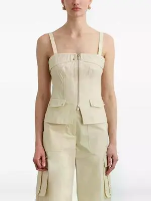 TOCCIN Jayden Front-zip Cotton Top